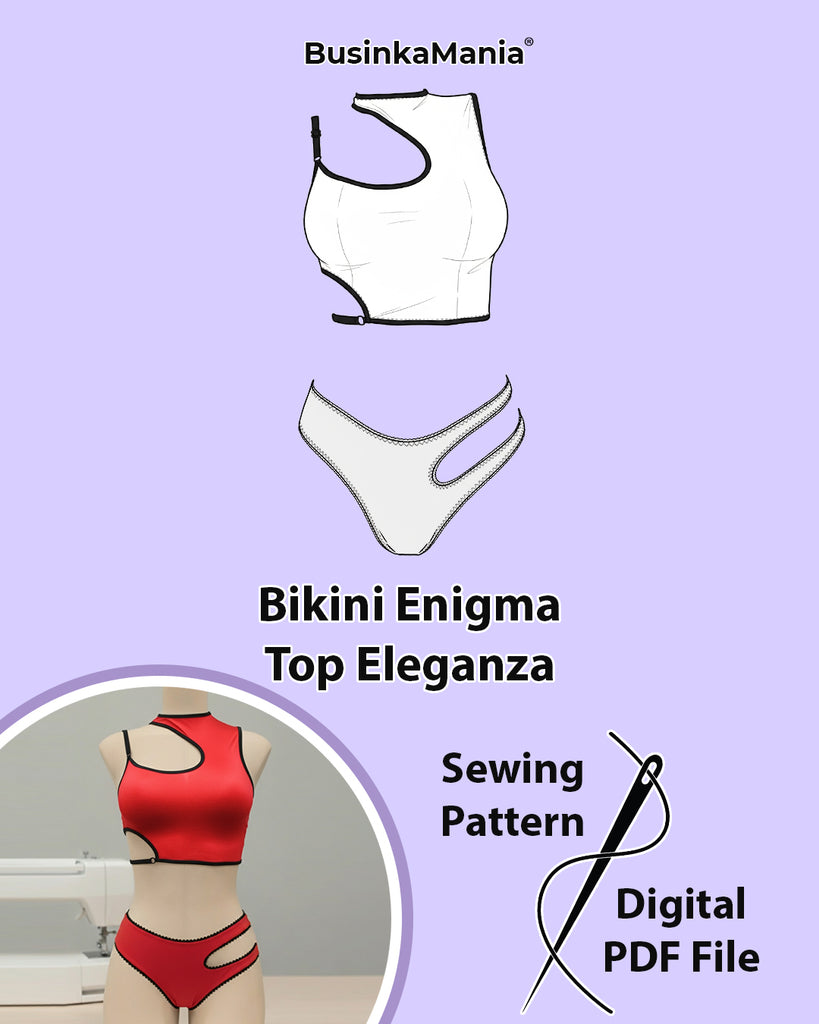 Set - Bikini Enigma + Top Eleganza - Sewing Pattern – BusinkaMania