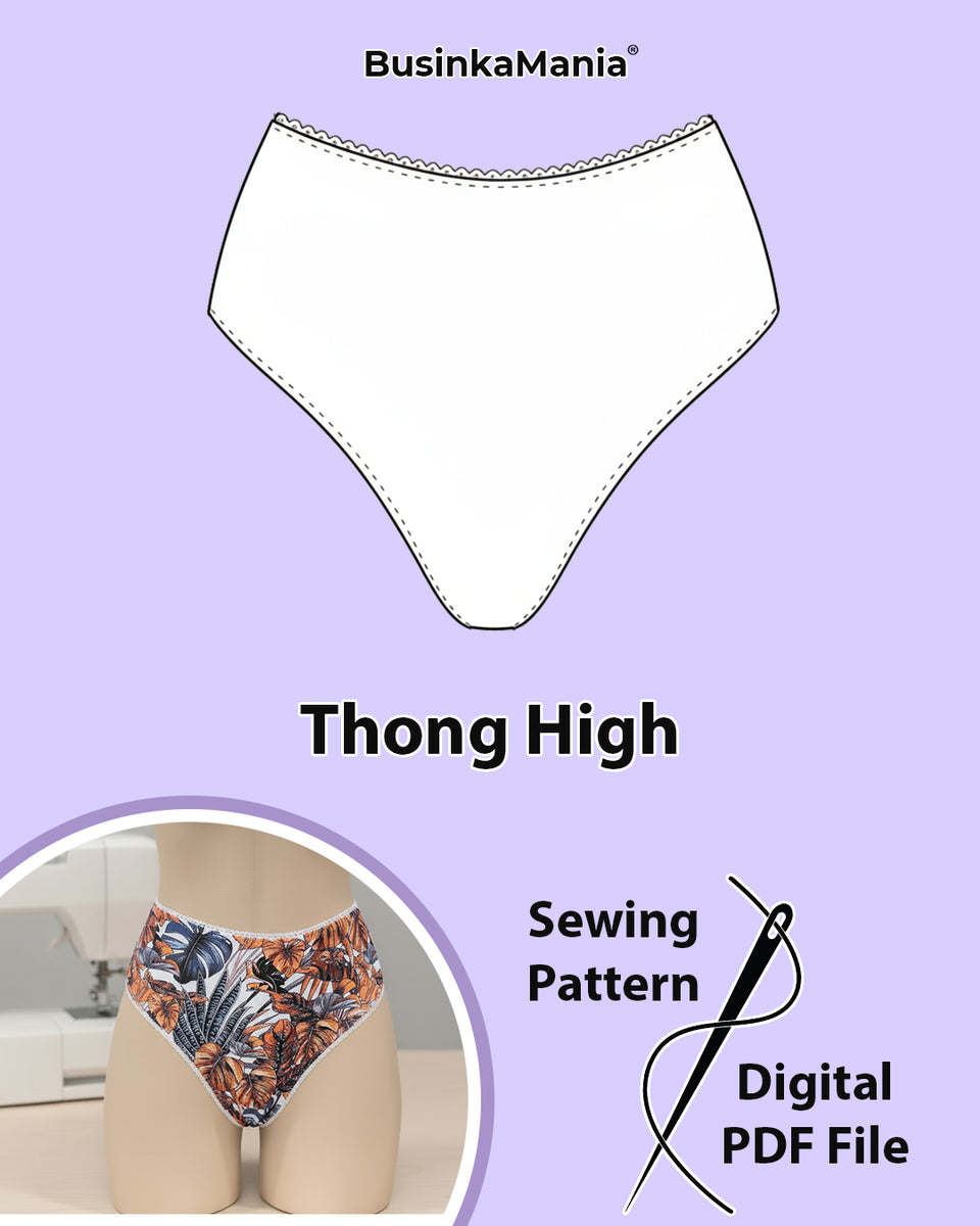 DIY High Thong Panties Sewing Pattern – Beginner Friendly Project ...